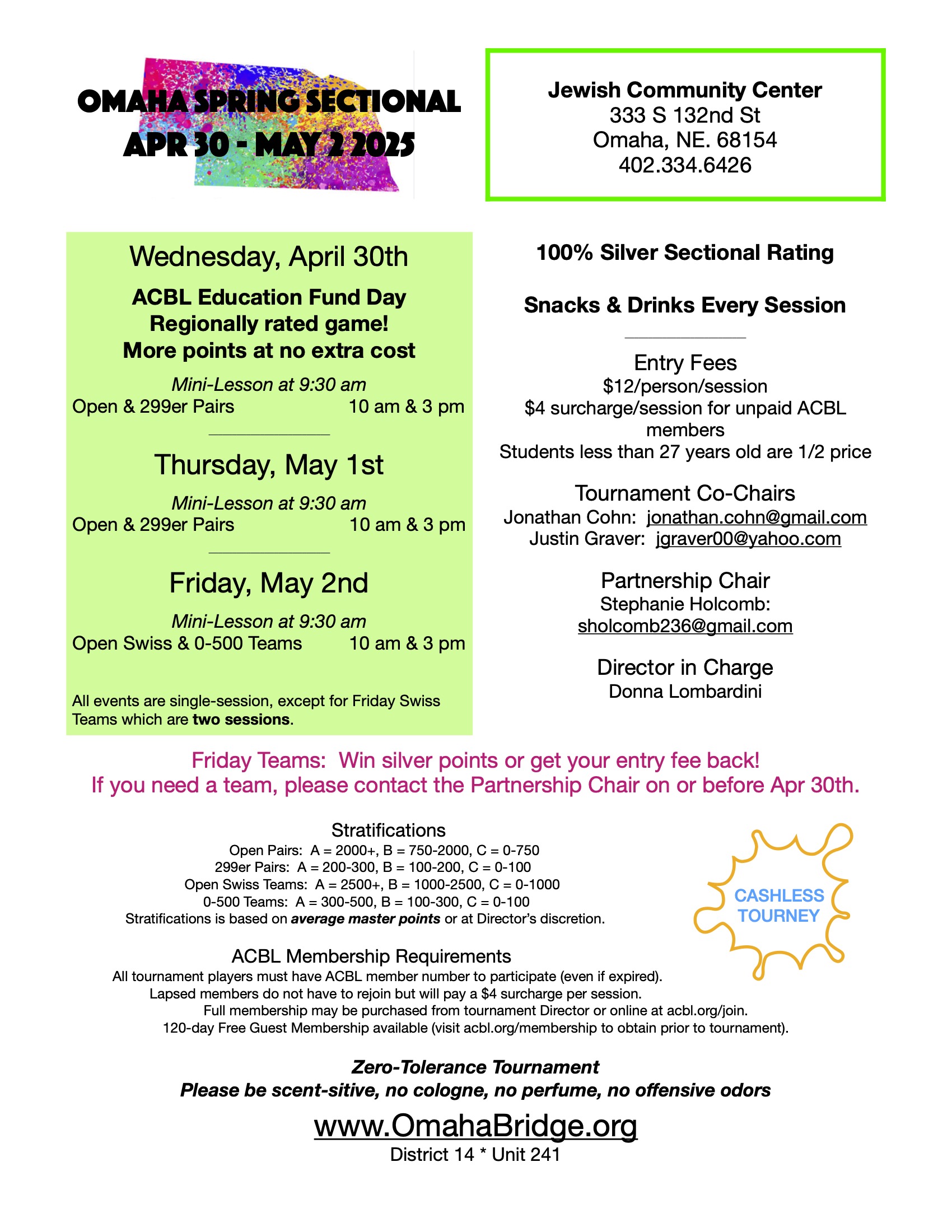 Cornhusker Unit 241 Announcements